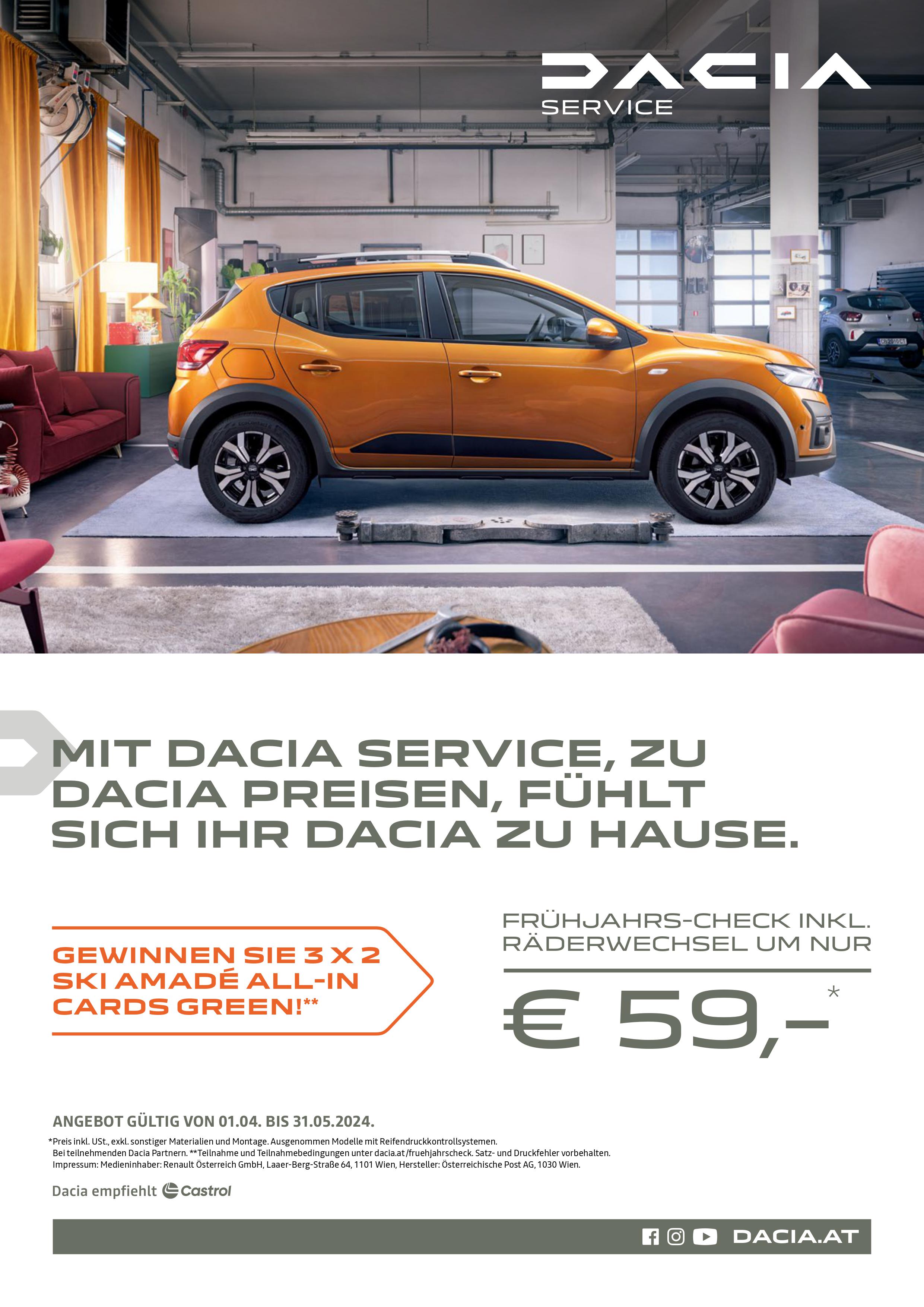 Dacia Werkstatt-Aktionen in Grieskirchen & Aurolzmünster